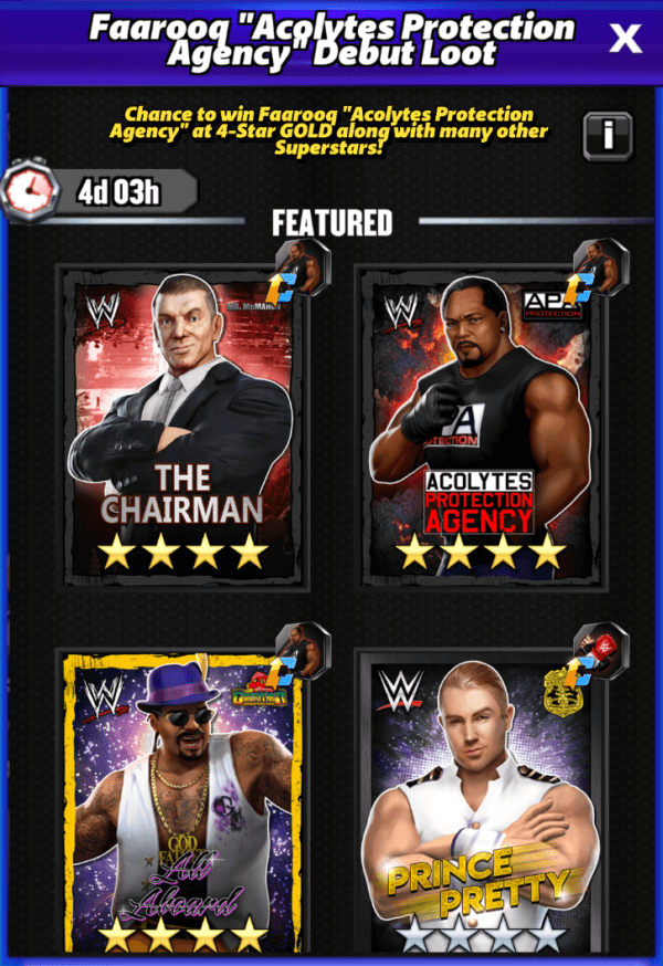 Faarooq “Acolytes Protection Agency” Debut – WWE Champions