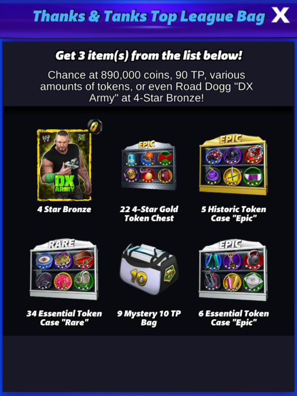 Thanks & Tanks – WWE Champions