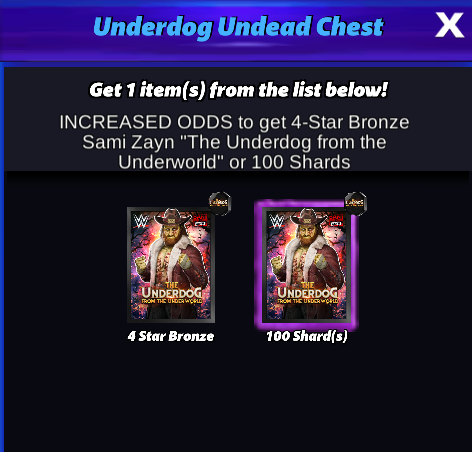 Underdog Undead – WWE Champions