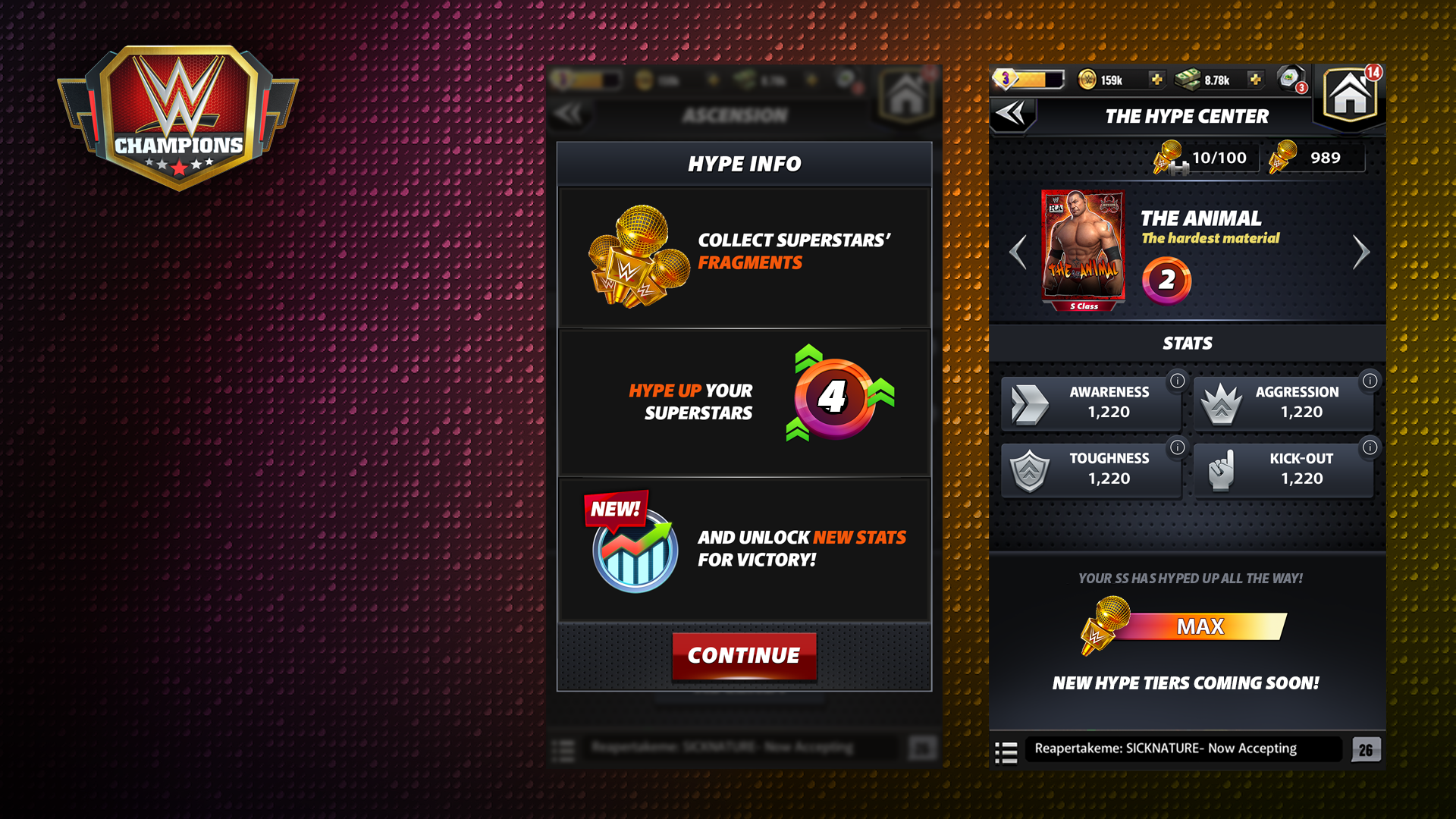 🚨NEW FEATURE ALERT: HYPE has entered the ring! – WWE Champions